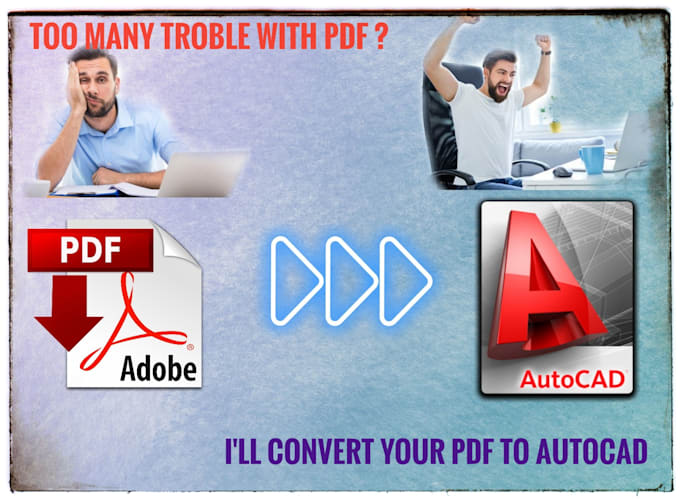 Convert your pdf file to autocad drawing by Lahiruabey | Fiverr