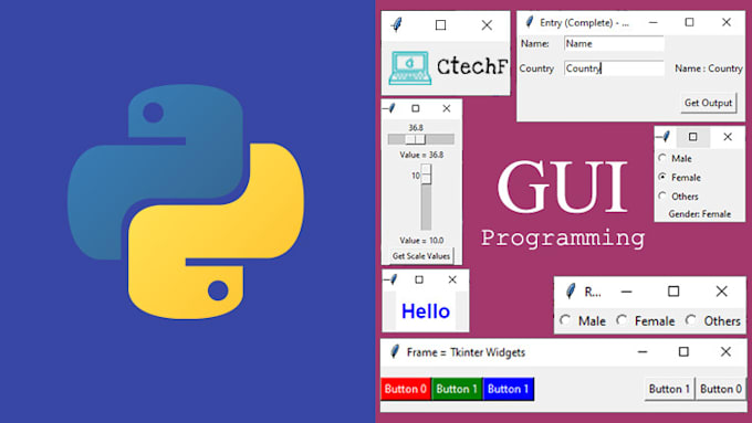 Design and develop python guis with tkinter by Gaganraj2002 | Fiverr