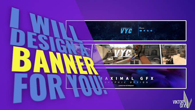 Design an epic youtube banner by Viktorgfx | Fiverr