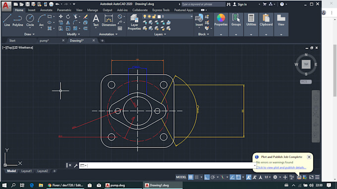 Do a autocad 2d drowning and 3d models by Dev1720 | Fiverr