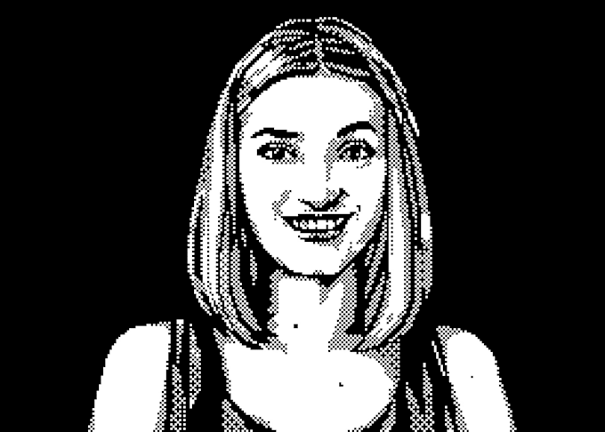 Create 1 bit pixel art portrait by Arveyyudi | Fiverr
