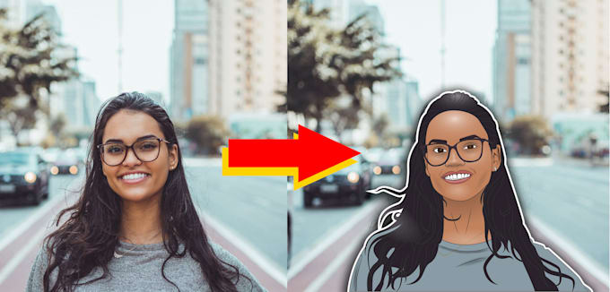 Do a vector portrait based on yor photo by Enmitbrown | Fiverr