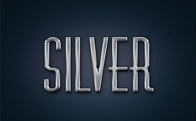 Add a silver text effect to any word, logo or pattern by ...