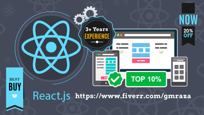Develop attractive front end and back end web with react js by ...