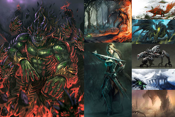 Create character, card art, concept art by Gegigart | Fiverr