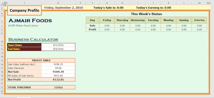 Create custom excel spreadsheets with formulas and macros by Shahid07 ... Create custom excel spreadsheets with formulas and macros by Shahid07 ...