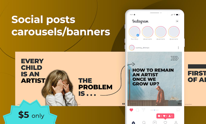 Create appealing seamless social media carousel posts by Rummy_dhiman ...