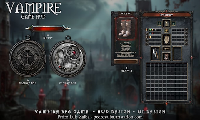 Design realistic diablo style ui elements for your rpg game by ...