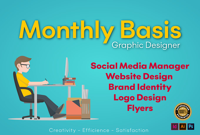 Be your monthly basis graphic designer by Jawharmaazoun | Fiverr