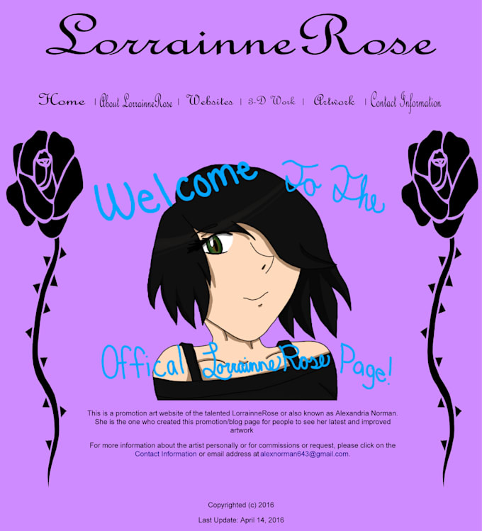 Create a custom website design of anything you like by Lorrainnerose ...