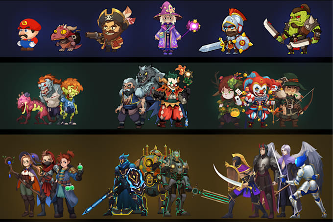 Create high quality 2d characters for your mobile game by Dinhhamy | Fiverr