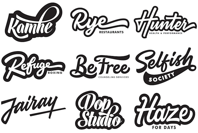 Design custom hand drawn typography logo in 24 hours by Kingabir9 | Fiverr