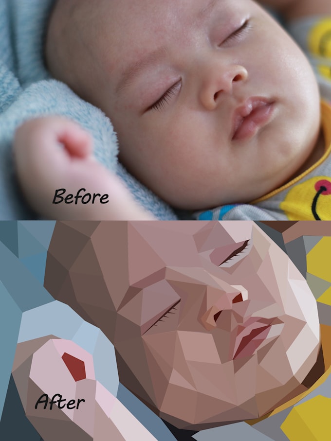 Draw you low poly art for your love one present by Zoeqjane | Fiverr