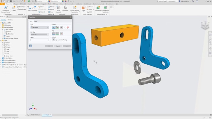 Create 3d and 2d models on auto desk inventor by Jon_olsen | Fiverr
