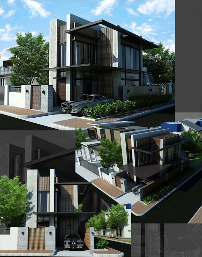 Create photorealistic architectural exterior renderings by Ariesbarnachea | Fiverr