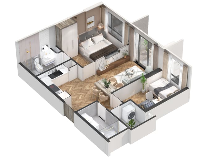 Create professional 2d, 3d floor plan by Davis_nguyen9 | Fiverr Create professional 2d, 3d floor plan by Davis_nguyen9 | Fiverr