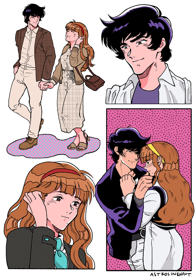 Retro anime manga style comm by Astrolinenaut | Fiverr