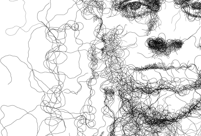 Create a digital line artwork from your portrait by Movingpixels | Fiverr
