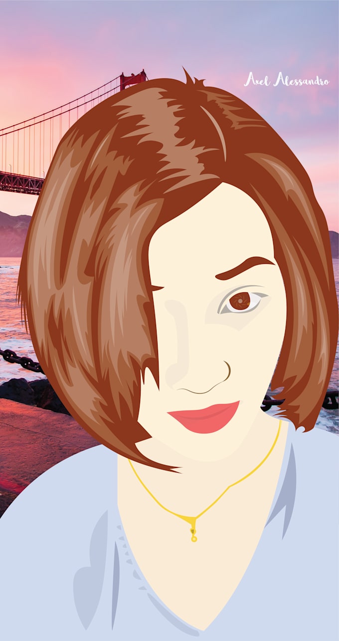 Vector realistic face illustration by Axelsatriawan | Fiverr