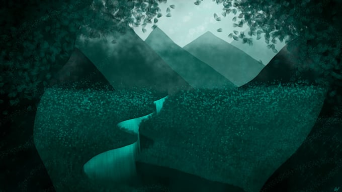 Draw a custom scenery illustration by Junjiii | Fiverr