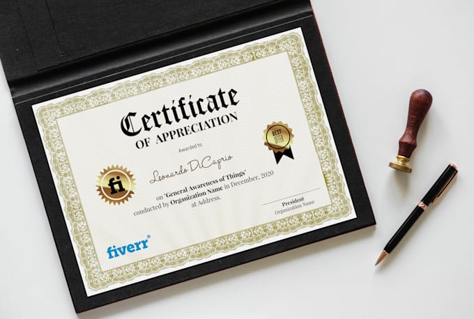 Design amazing creative certificate by Amr_designs | Fiverr