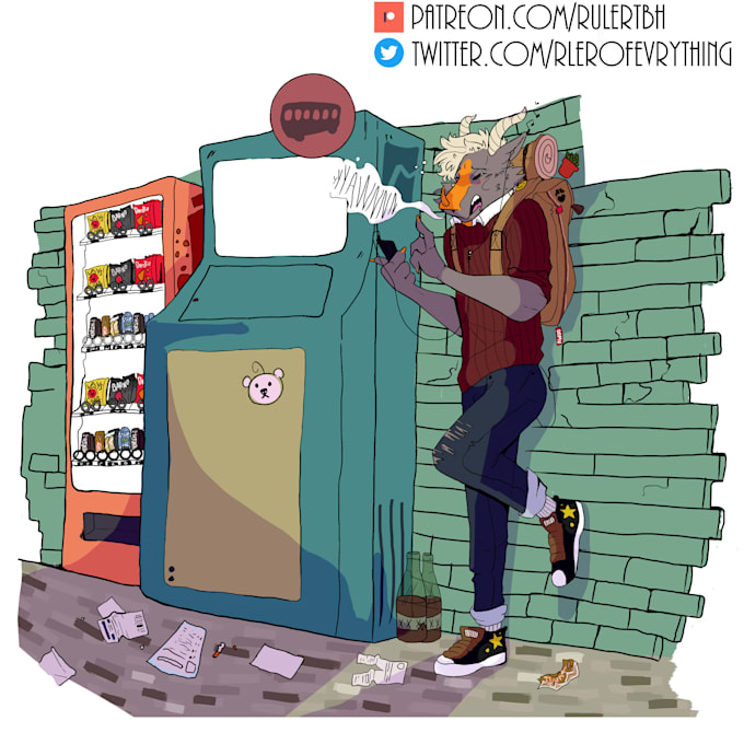 Create a dope illustration of your fursona by Ruleroe | Fiverr