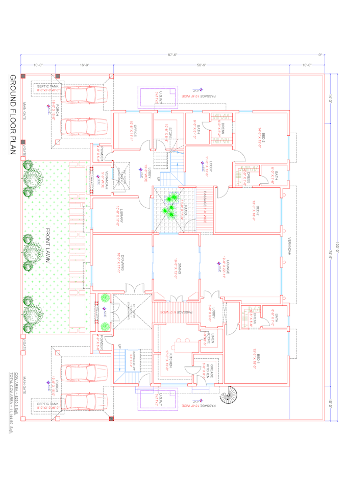 Design 2d and 3d architectural drawing using autocad by Umerkhayam819 ...