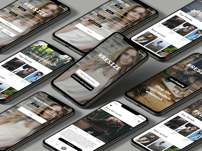 Design mobile ui ux and prototype or wireframe by Azultj | Fiverr
