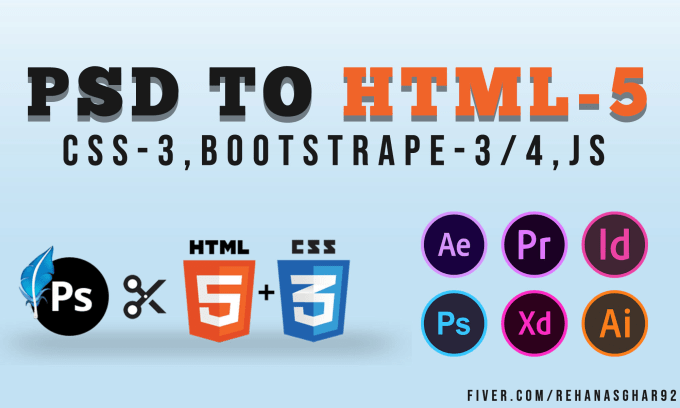 Convert xd,sketch,ai and psd to html responsive by Rehanasghar92 | Fiverr Convert xd,sketch,ai and psd to html responsive by Rehanasghar92 | Fiverr