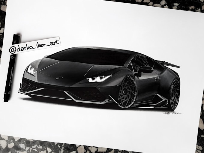Hyper realistic car drawings by Darko_iker_art | Fiverr