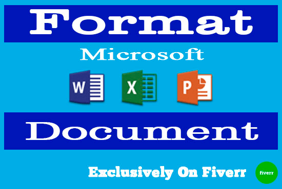 Edit, format and redesign your microsoft word,excel document by ...