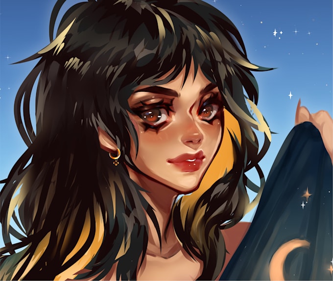 Draw semi realistic anime art for you by Ieavictoria | Fiverr