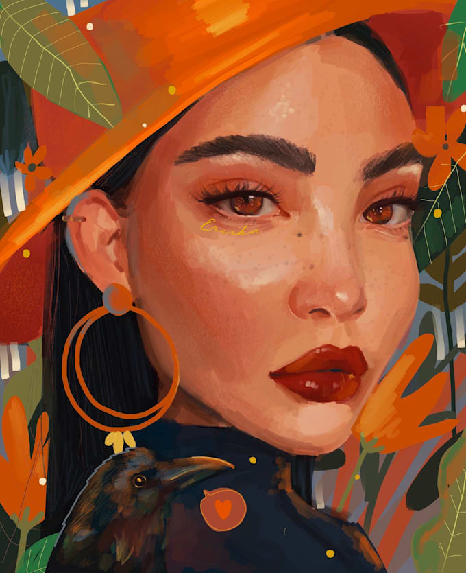 Draw a stylised portrait for you by Eresha_ | Fiverr
