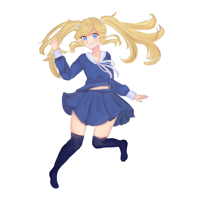 Draw simple characters in anime style by Asiuun | Fiverr