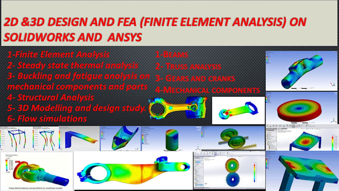 Do 3d designing and finite element analysis fea on solidworks and ansys ...