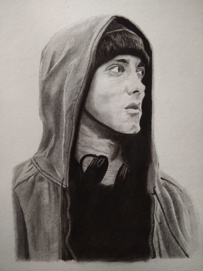 Make iconic graphite portraits by Mrbomes | Fiverr