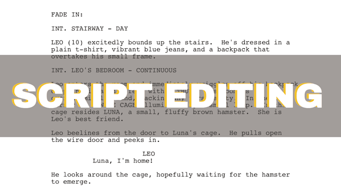 Edit your scripts and screenplays by Alliejriley | Fiverr