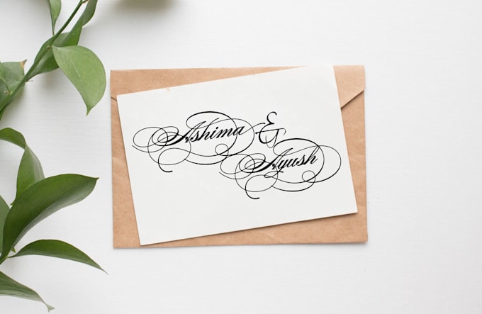 Design sophisticated bride and groom name by Design_linee786 | Fiverr