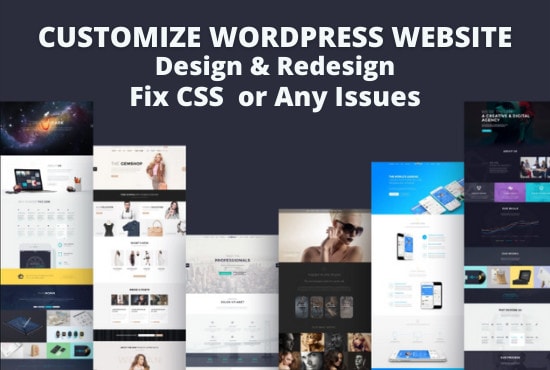 Redesign wordpress website, customize website, fix issues by M_a_ahmad | Fiverr