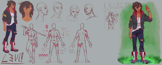 Draw any character for character sheets and illustration by Umbra_art ...