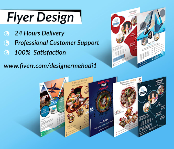 Make flyer, poster, postcard, design by Designermehadi1 | Fiverr