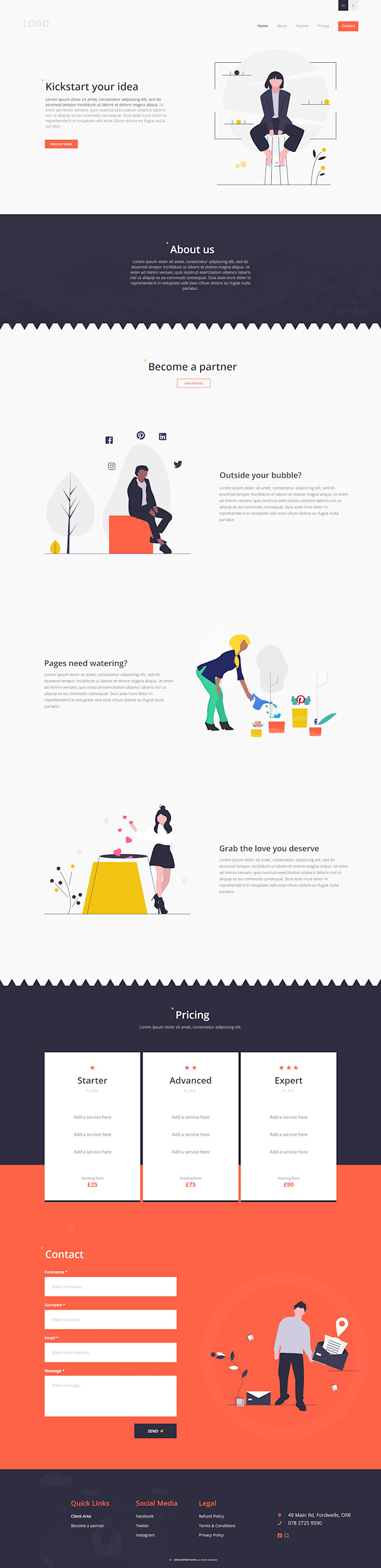 Create an eye catching website design mock up by Pyhxel | Fiverr