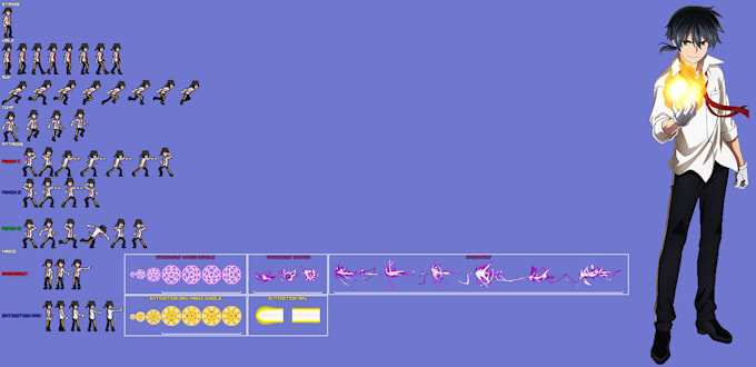 Create an original 8 animation sprite sheet for you based on your given ...