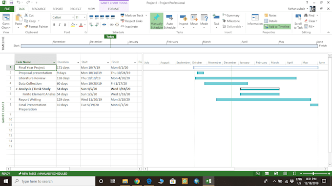 Create ms project gantt chart and project plans by Farhanzubair | Fiverr