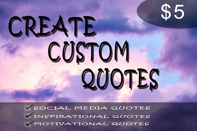 Create custom quotes design by Aivanbueno | Fiverr