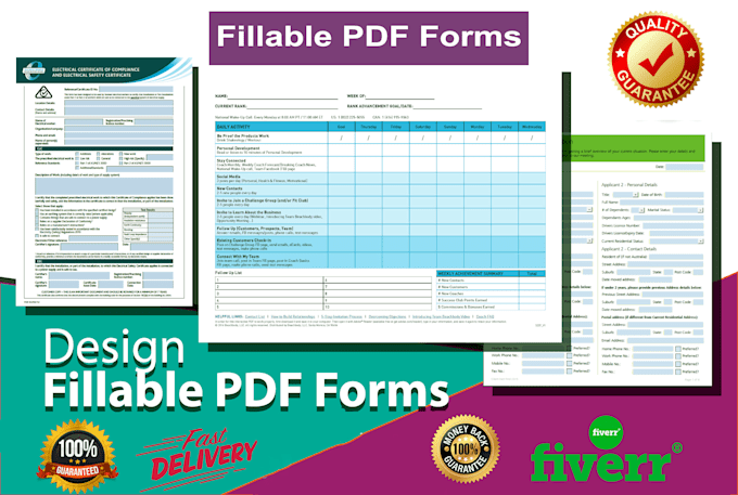 Create fillable pdf or design pdf form by Saqib_sk | Fiverr