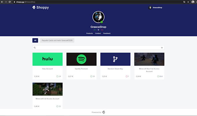 Create a shoppy shop for you by Riosternberg | Fiverr