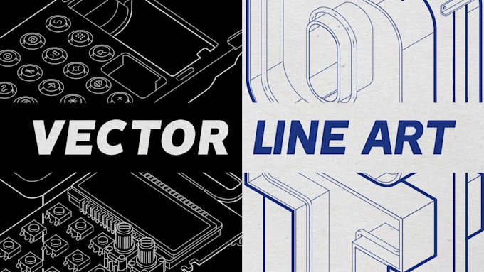 Do vector technical line art drawing by Belepokk | Fiverr