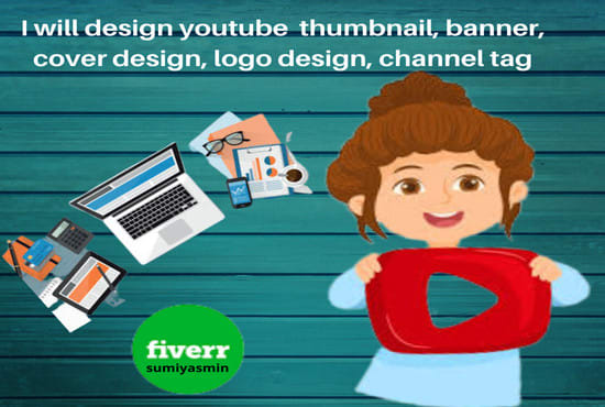 Design youtube channel art, banner, video thumbnail, cards, logo by ...