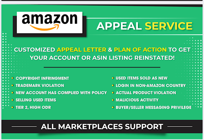 Write amazon account or listing suspension appeal letter and plan of ...